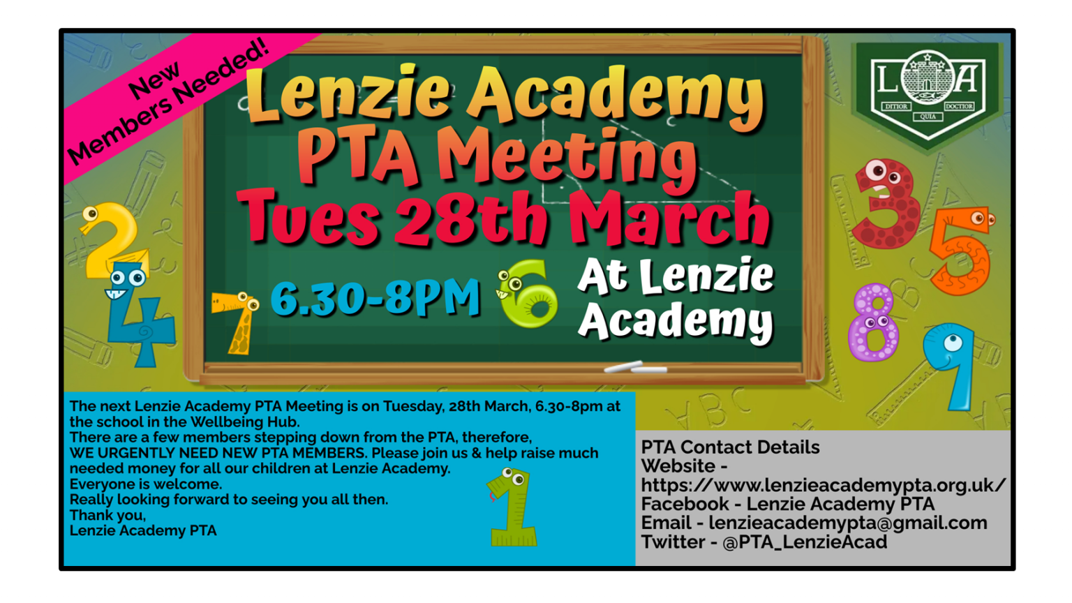 PTA Meeting – Mar 2023 – Lenzie Academy PTA